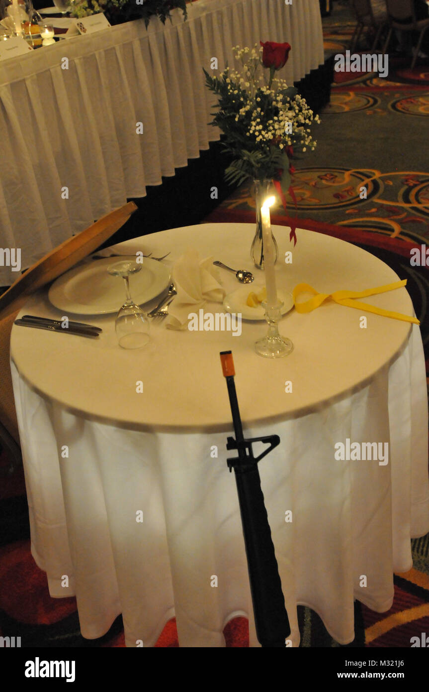 At an army dining out, a place is always set for the fallen Soldier ...