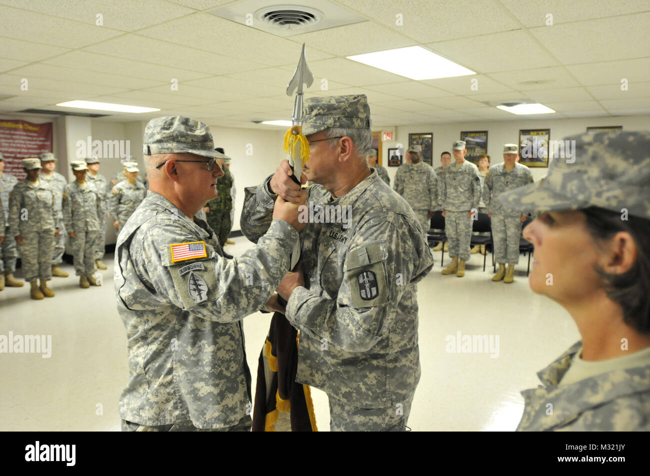Col. James C. Post passed the 139th Medical Brigade colors to Maj. Gen ...