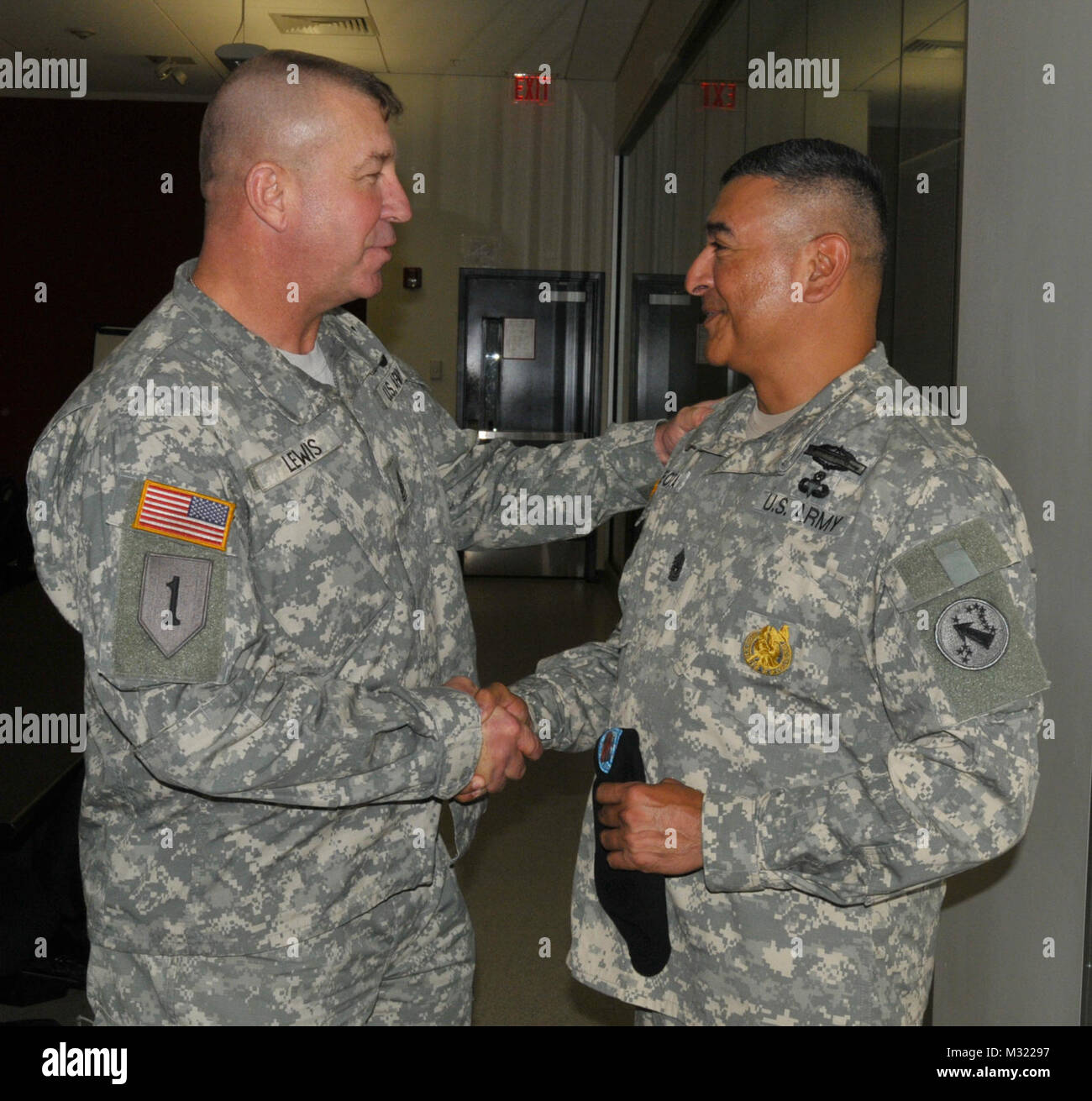 Command Sgt. Maj. Ray Lewis, senior enlisted advisor for the 1st ...