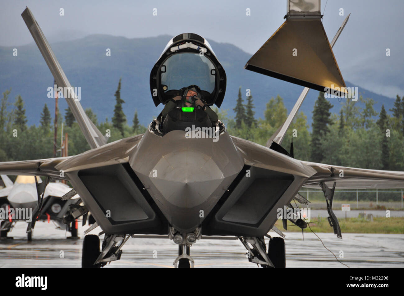 F22 prepares to fly a Red-Flag Alaska by #PACOM Stock Photo - Alamy