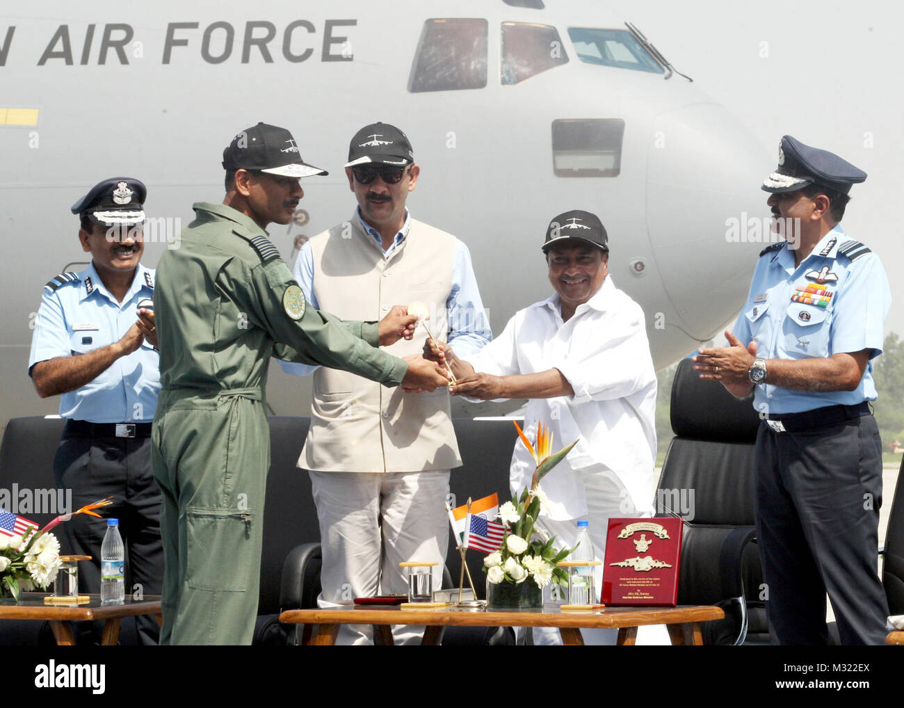 The Defence Minister, Shri A. K. Antony handing over the Golden Keys to ...