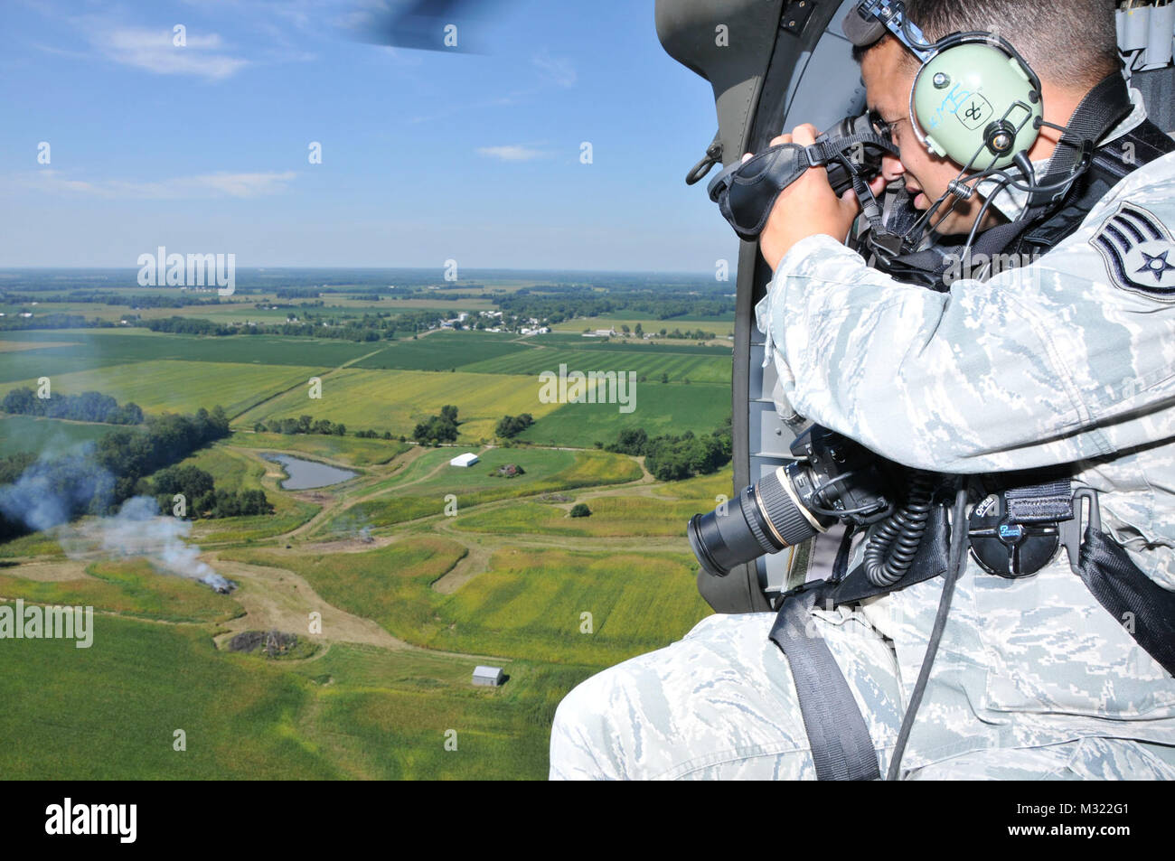 U.S. Air Force Staff Sgt. Kevin Arnett, with the 181st Intelligence ...