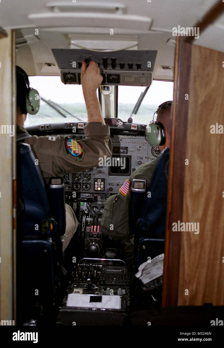 Lt. John Alcorn and Marine Major Jack "Sparky" Landreth pilot the c12b ...