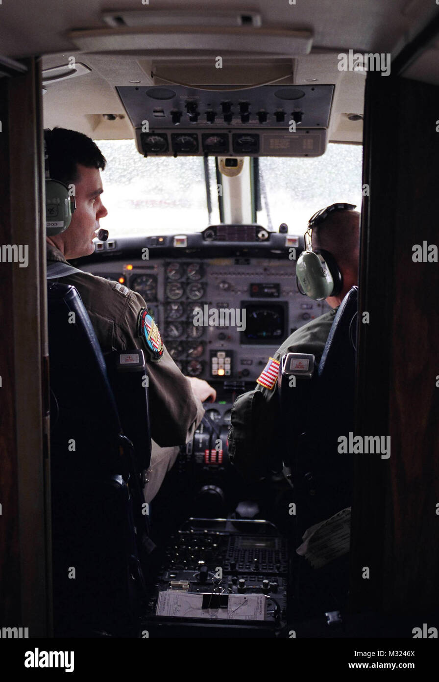 Lt. John Alcorn and Marine Major Jack "Sparky" Landreth pilot the c12b ...