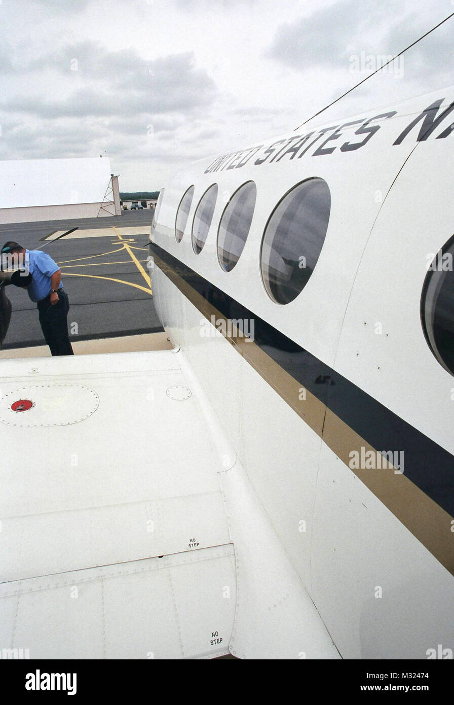 Lt. John Alcorn and Marine Major Jack "Sparky" Landreth pilot the c12b ...