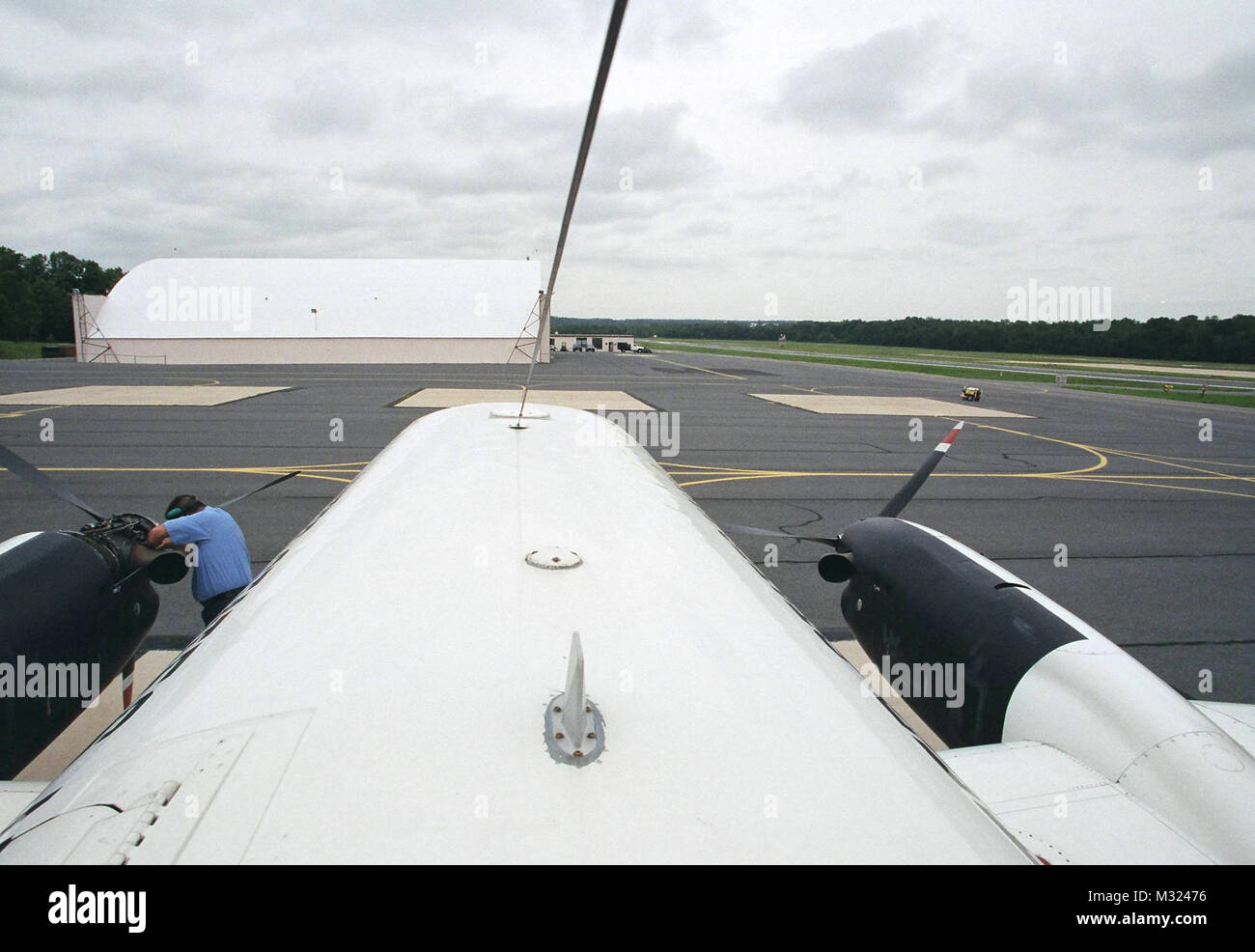 Lt. John Alcorn and Marine Major Jack "Sparky" Landreth pilot the c12b ...