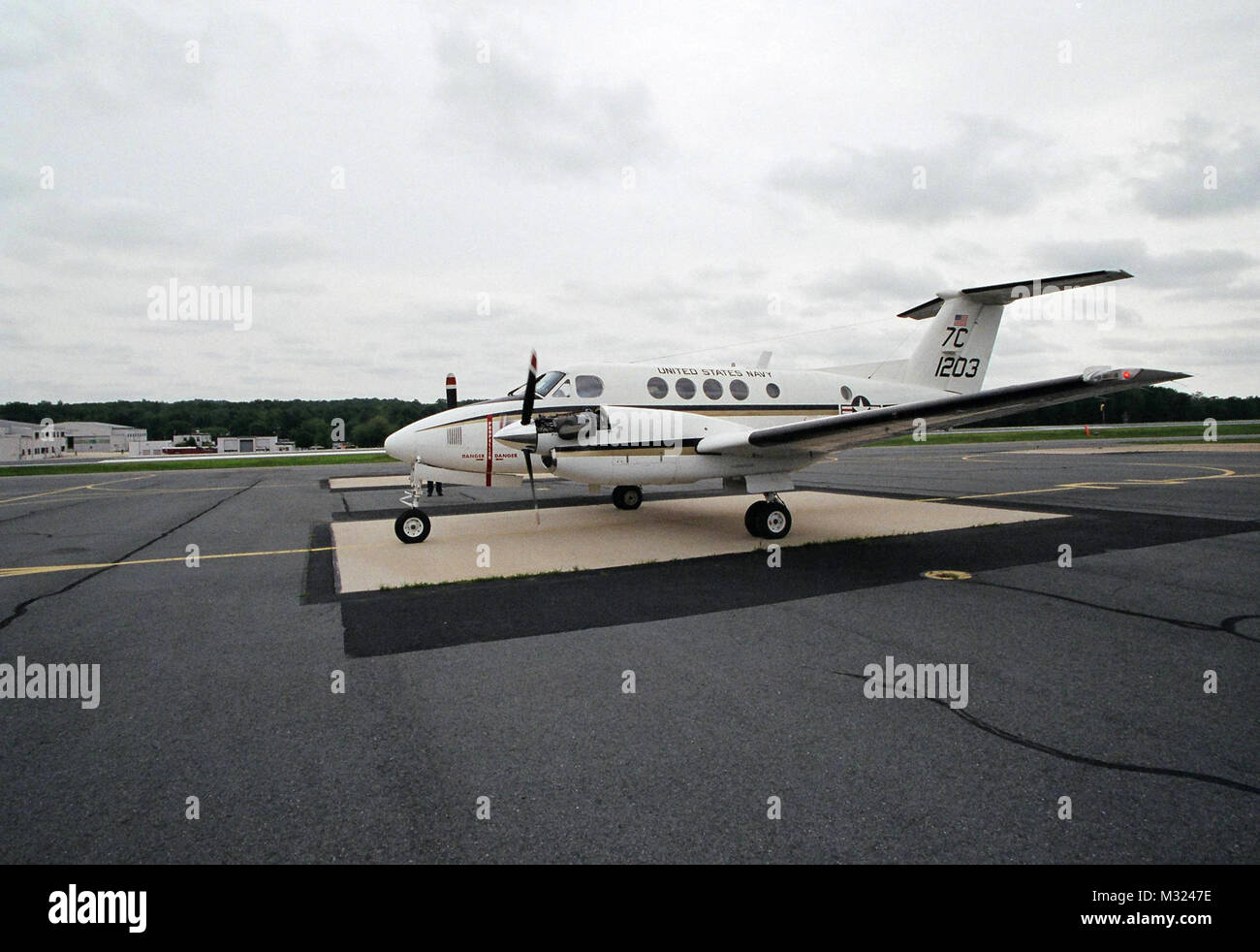 Lt. John Alcorn and Marine Major Jack "Sparky" Landreth pilot the c12b ...