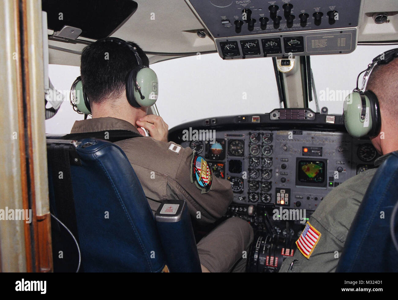 Lt. John Alcorn and Marine Major Jack "Sparky" Landreth pilot the c12b ...