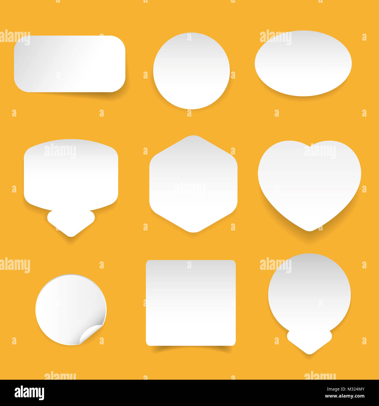 Empty sticker label set Stock Photo - Alamy