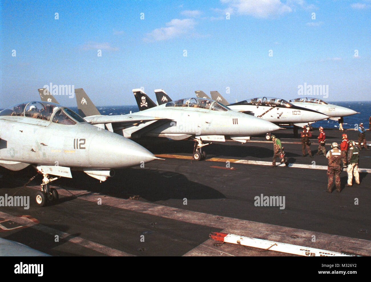 001021-N-2227W-002 ABOARD USS GEORGE WASHINGTON (Oct. 21, 2000) -- Members from the "Jolly ...