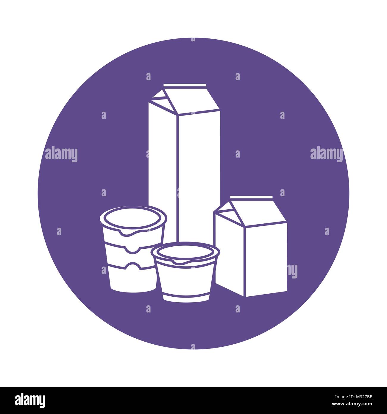 Different dairy products. Design for banner, poster or print Stock ...