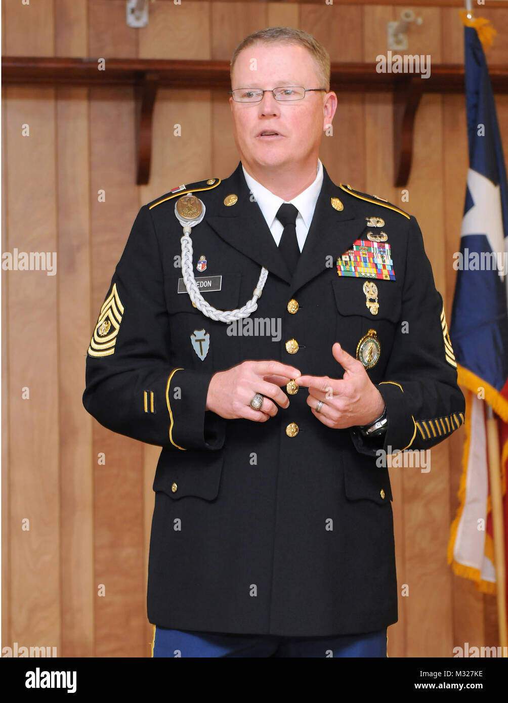 Command Sgt. Maj. Mark Weedon, the Senior Enlisted Leader to the Texas ...