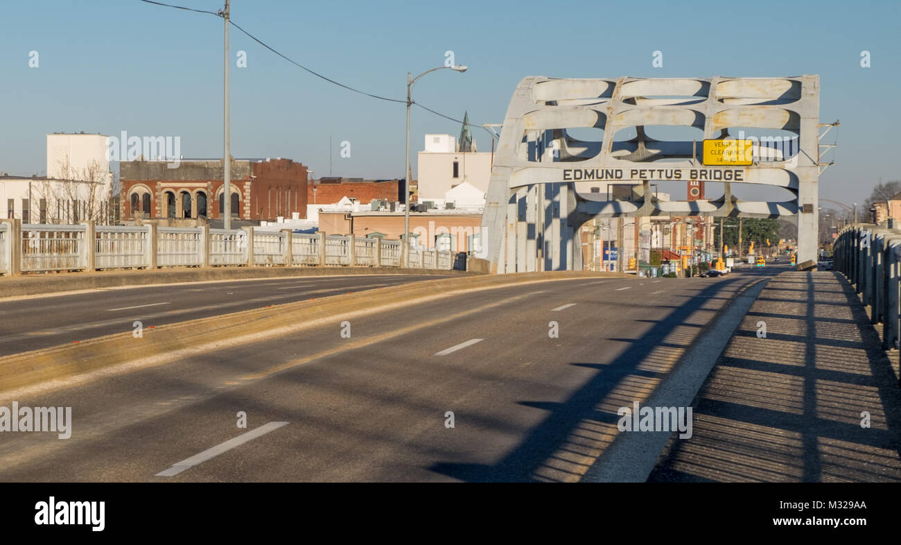 Edmund Pettus Bridge, the site of the Bloody Sunday march in Selma ...
