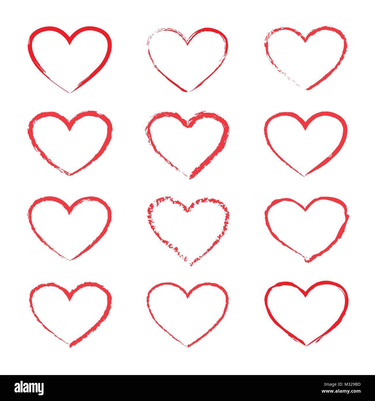 Set of hearts for Valentines day Stock Vector Image & Art - Alamy