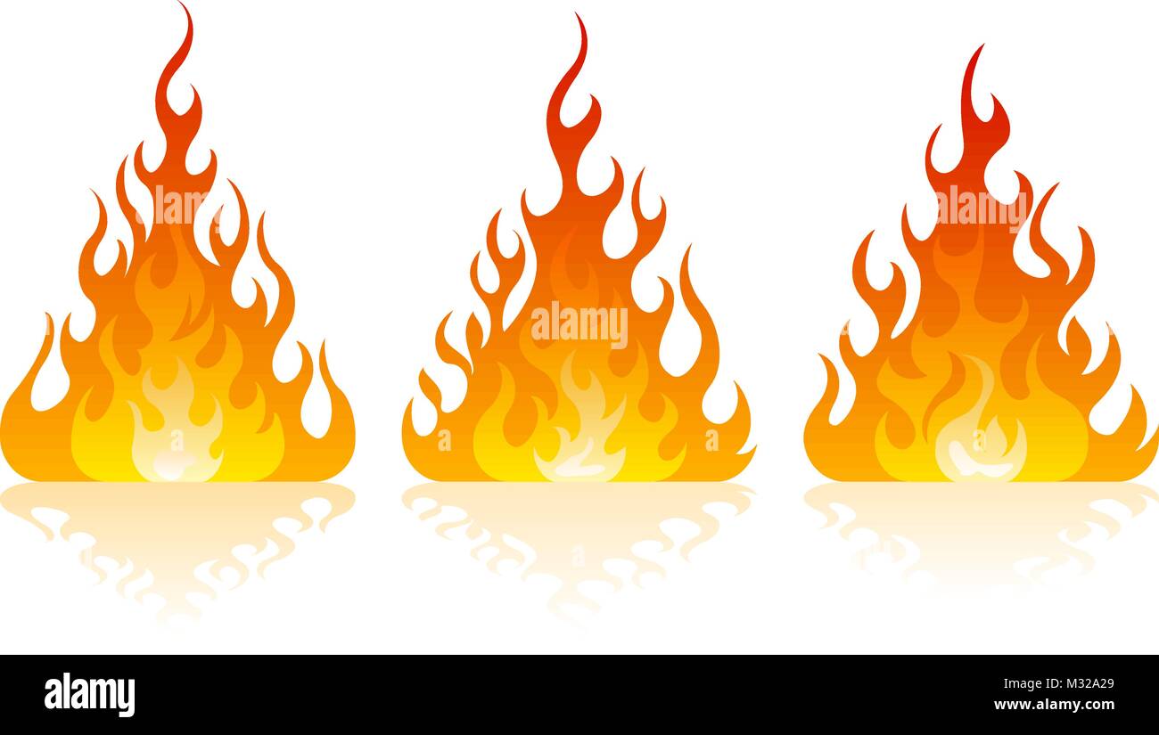 Fire icon set. Design element Stock Vector Image & Art - Alamy