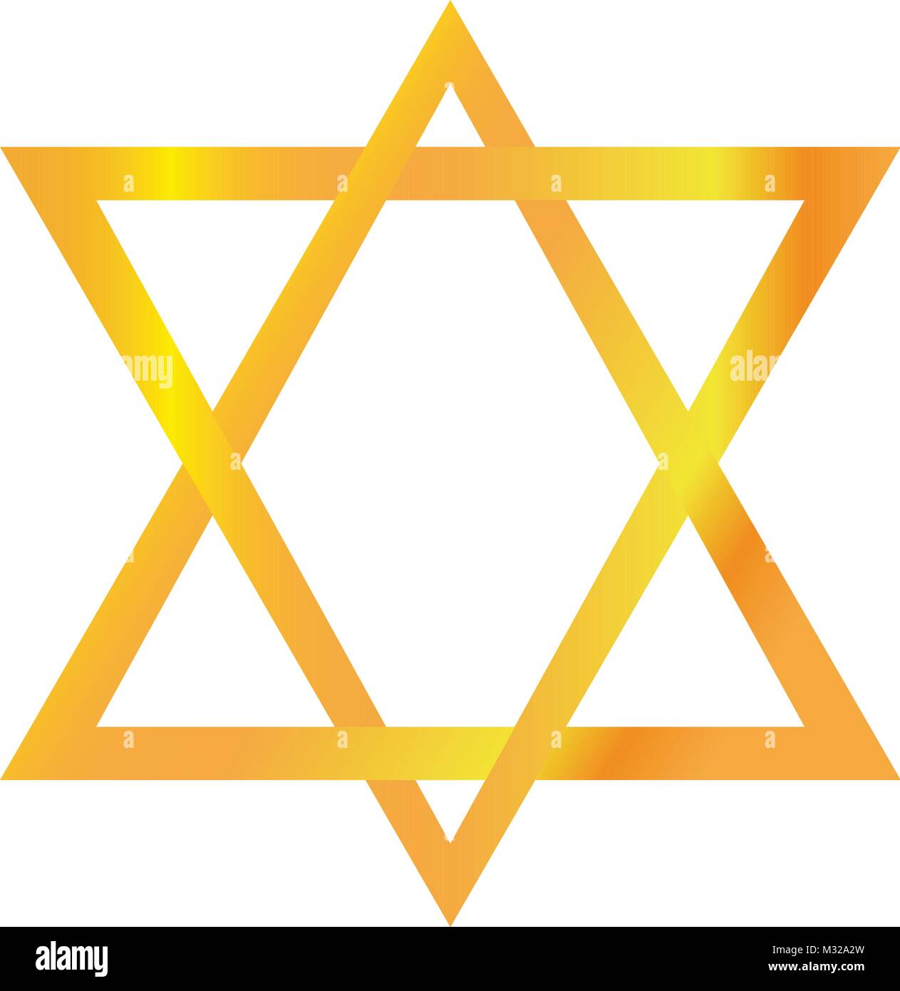 Isolated golden jewish star Stock Vector Image & Art - Alamy