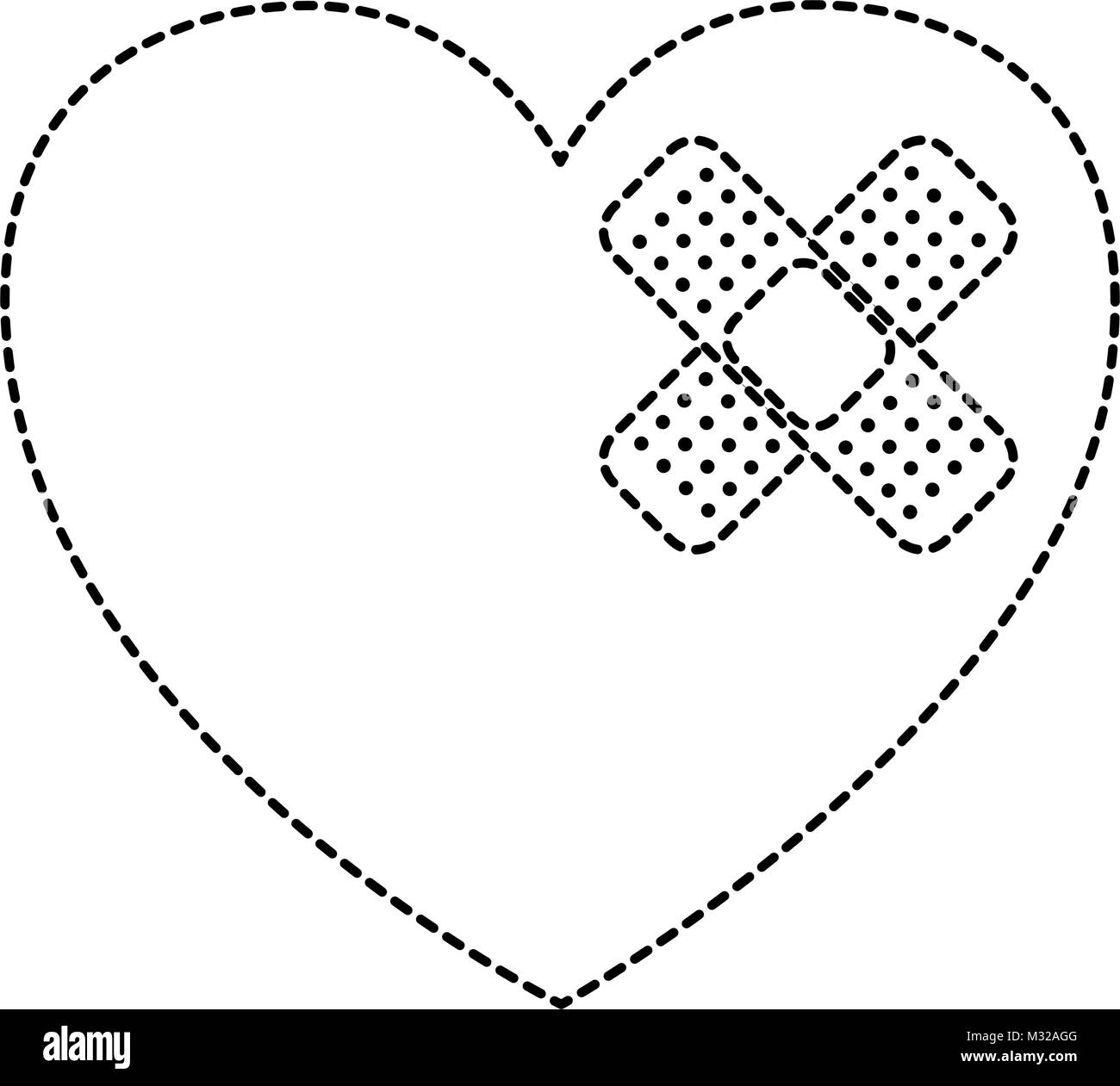 heart cardio with bandage Stock Vector Image & Art - Alamy