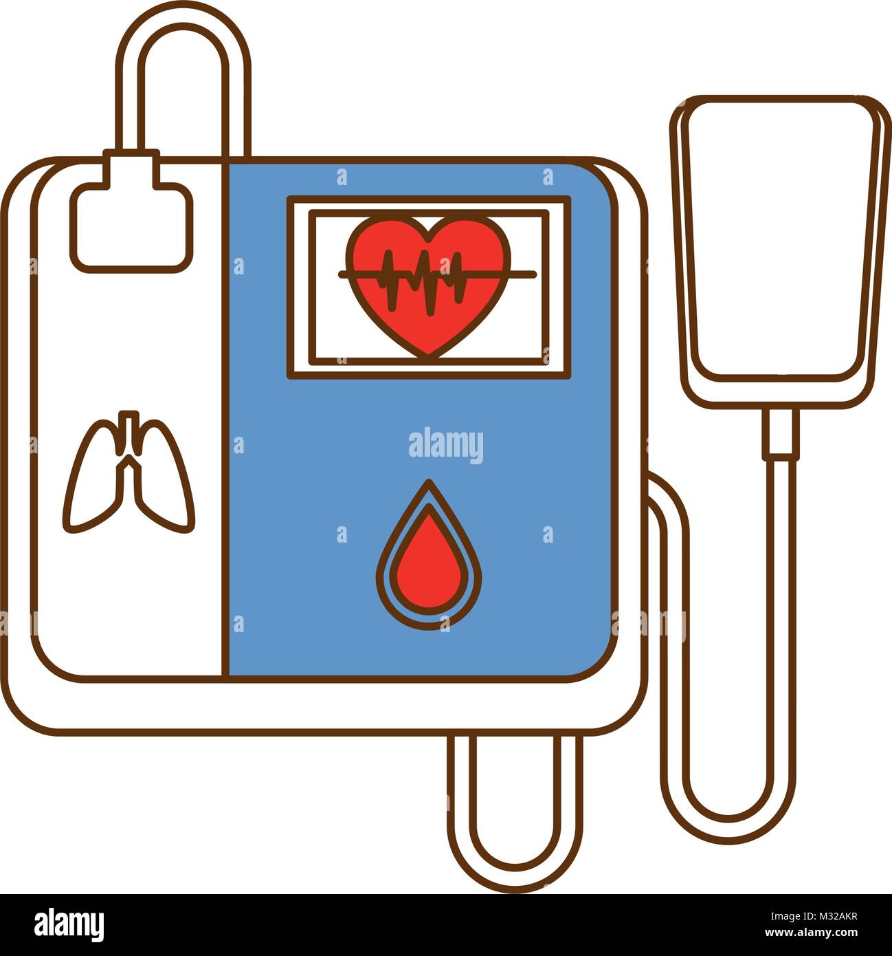 Electrocardiography machine Stock Vector Images - Alamy