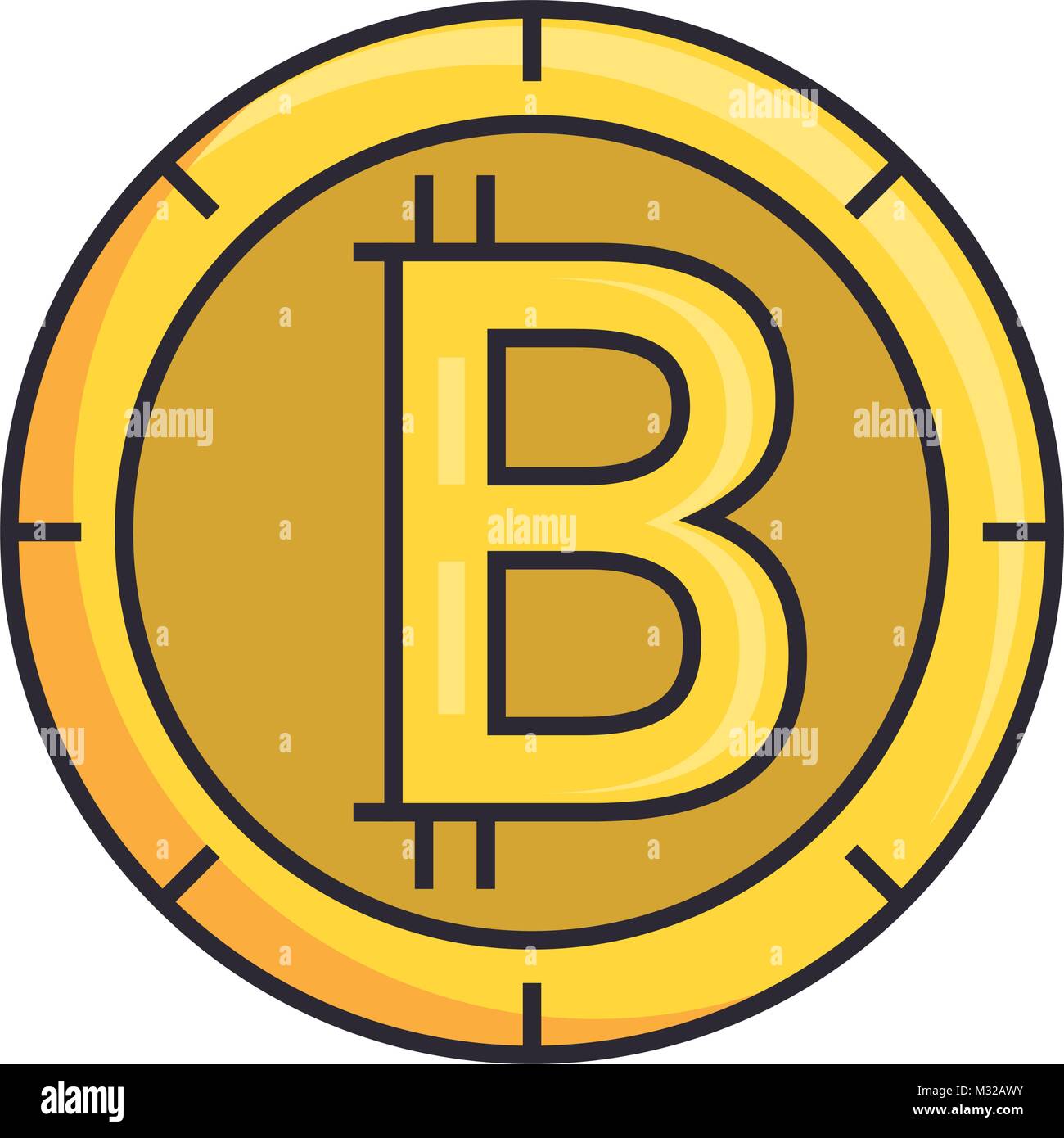 bitcoin virtual money icon Stock Vector Image & Art - Alamy