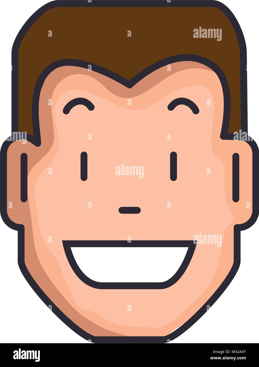 young man head avatar character Stock Vector Image & Art - Alamy