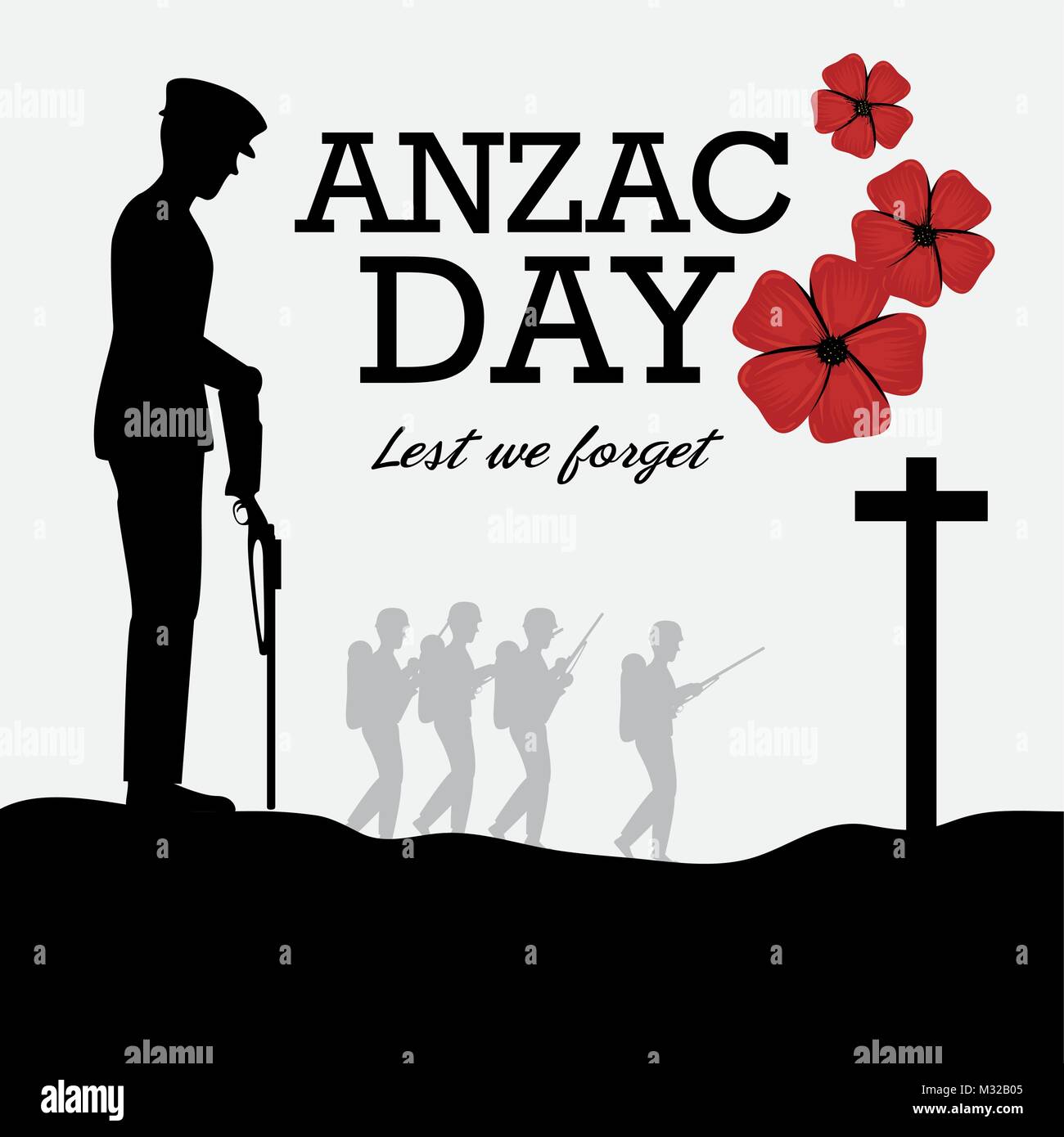 Remembrance poppy soldier silhouette Stock Vector Images - Alamy