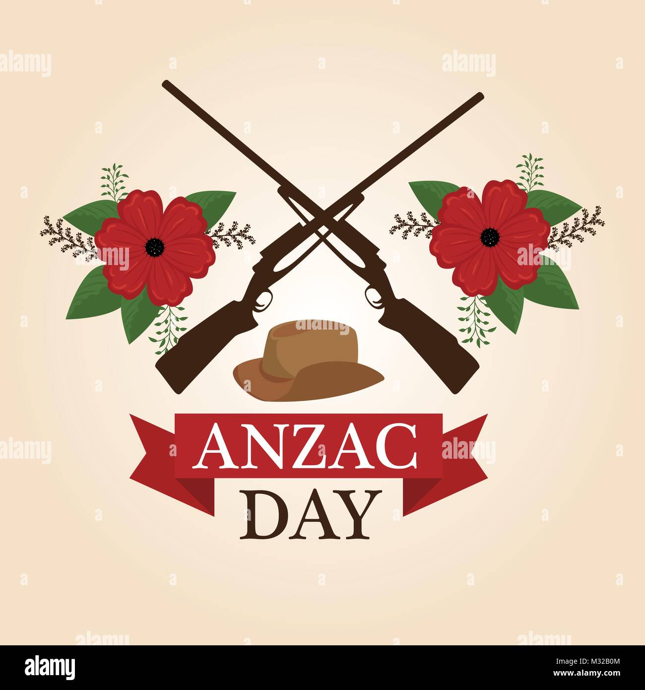 anzac day poster with red poppy flower Stock Vector Image & Art - Alamy