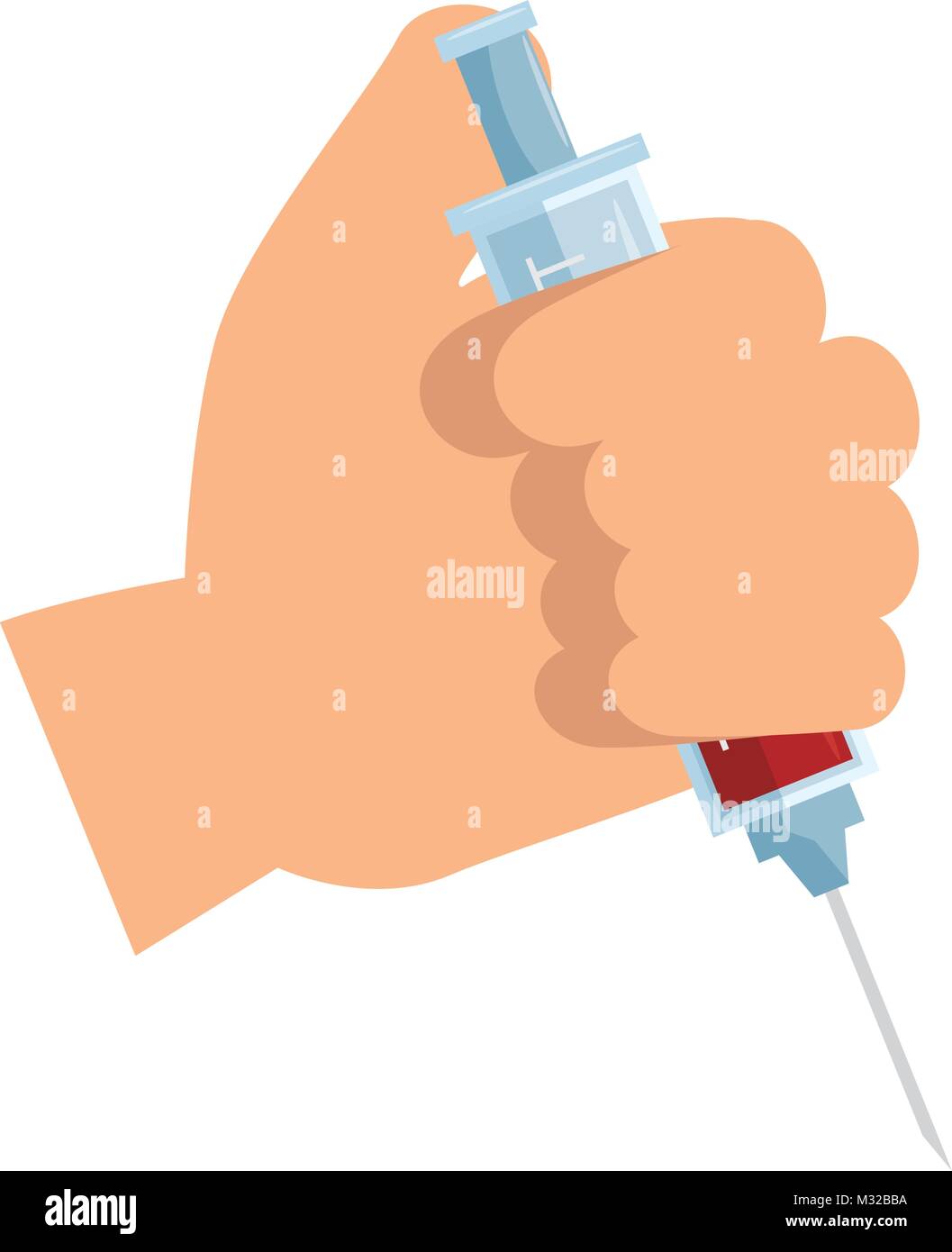 doctor hand with injection medical Stock Vector Image & Art - Alamy