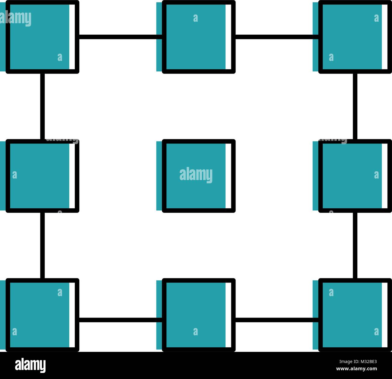 cubes network isolated icon Stock Vector Image & Art - Alamy