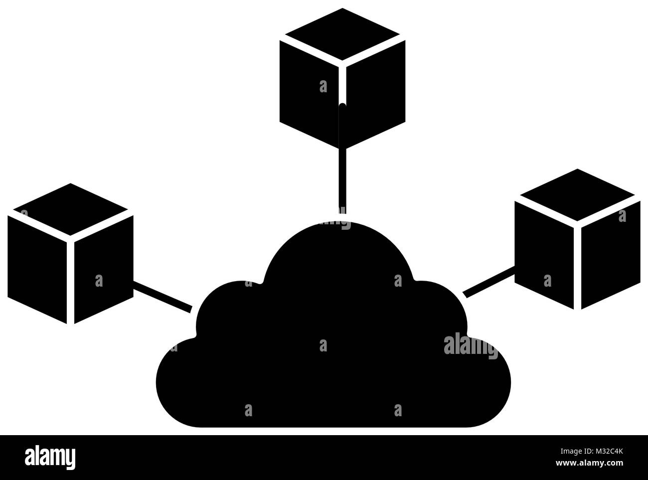 cubes network isolated icon Stock Vector Image & Art - Alamy