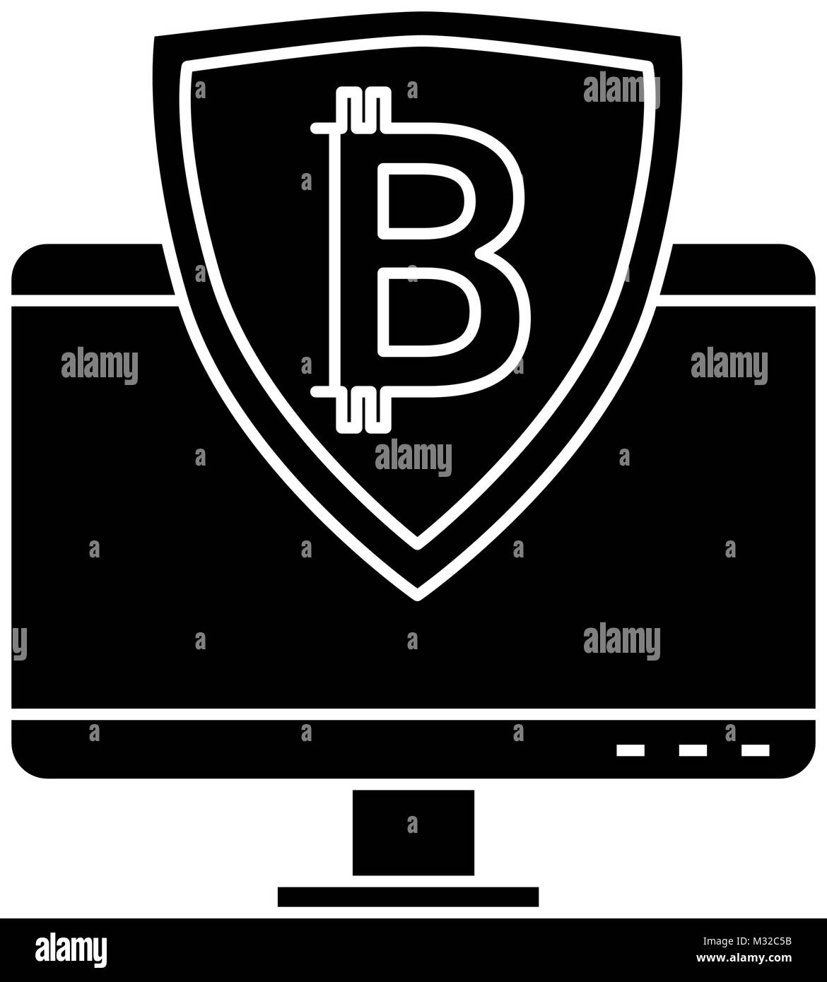 Bitcoin mining at home Stock Vector Images - Alamy