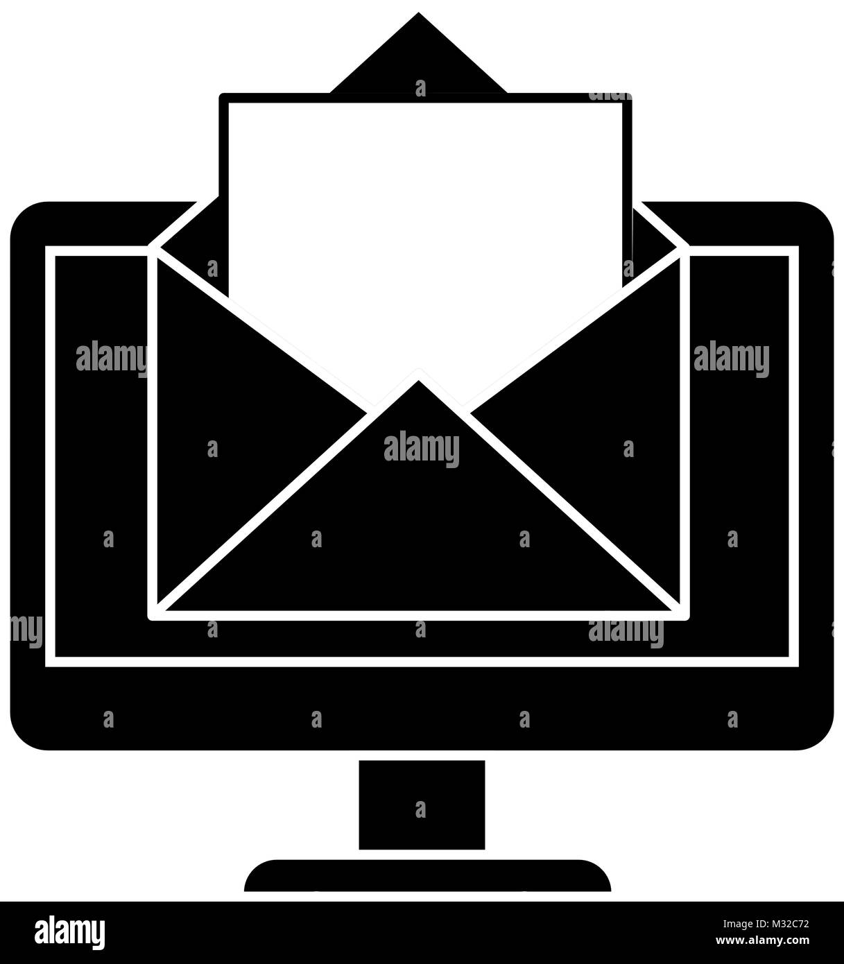 monitor computer with envelope Stock Vector Image & Art - Alamy