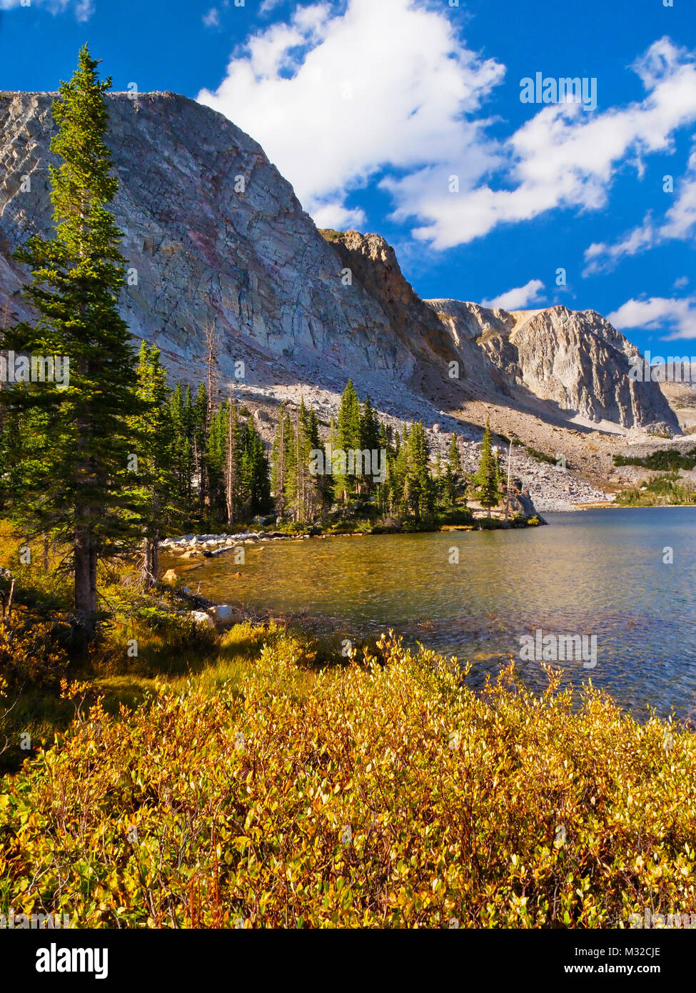 Lake Marie, Snowy Range Scenic Byway, Centennial, Wyoming, USA Stock ...