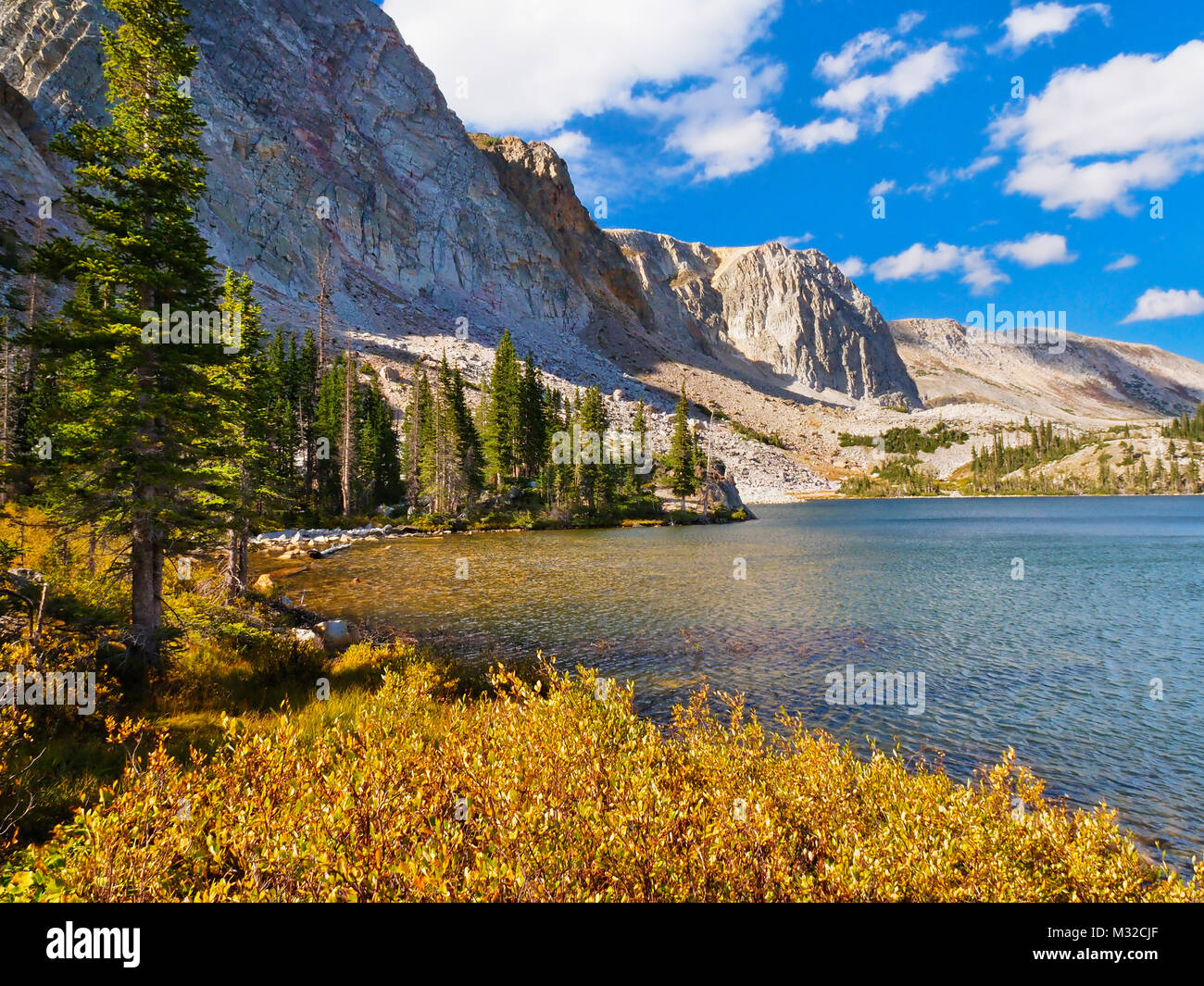 Lake Marie, Snowy Range Scenic Byway, Centennial, Wyoming, USA Stock ...