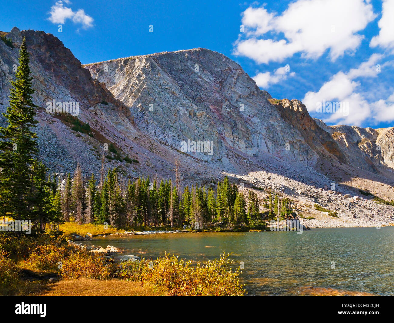 Lake Marie, Snowy Range Scenic Byway, Centennial, Wyoming, USA Stock ...