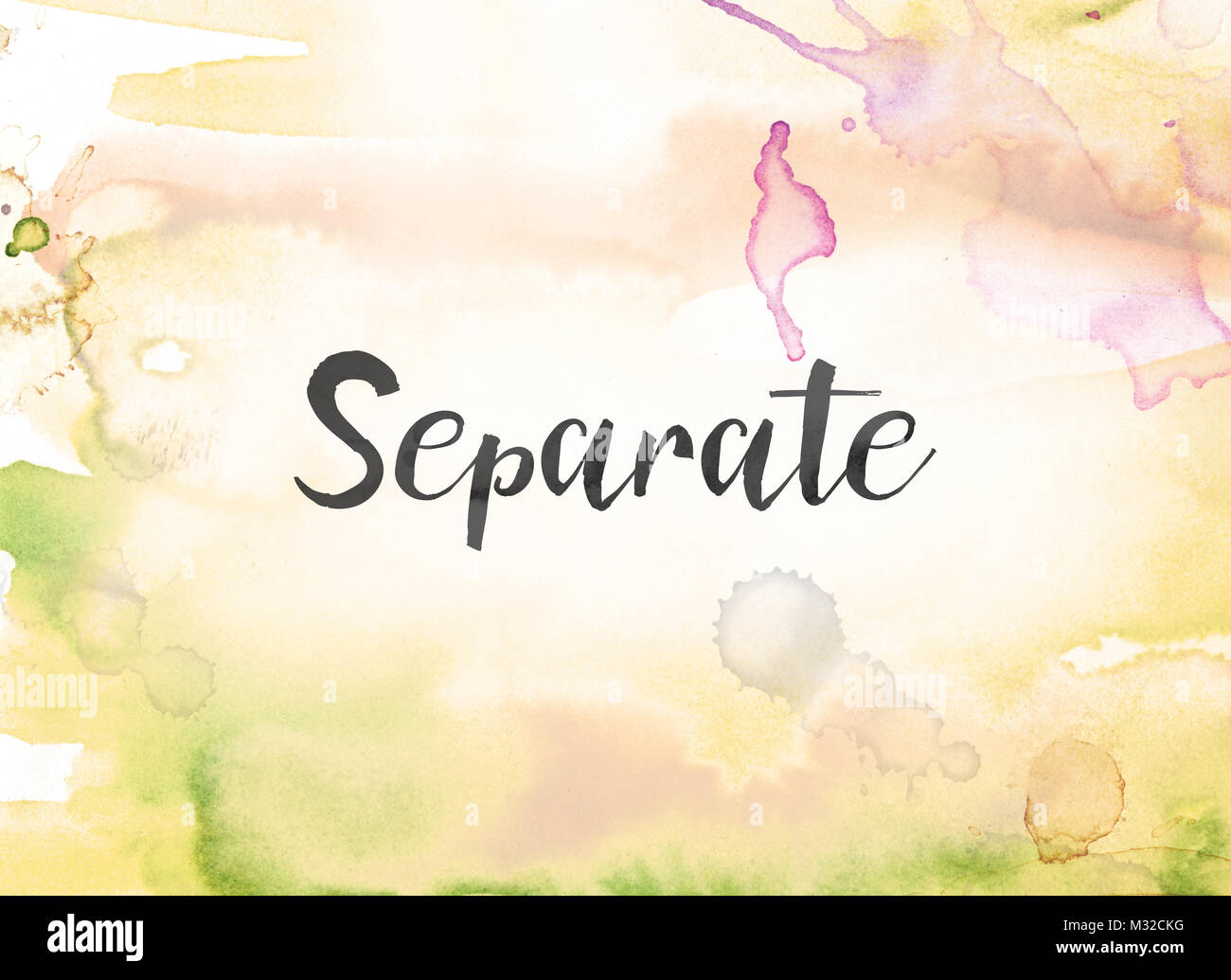 The word Separate concept and theme written in black ink on a colorful ...