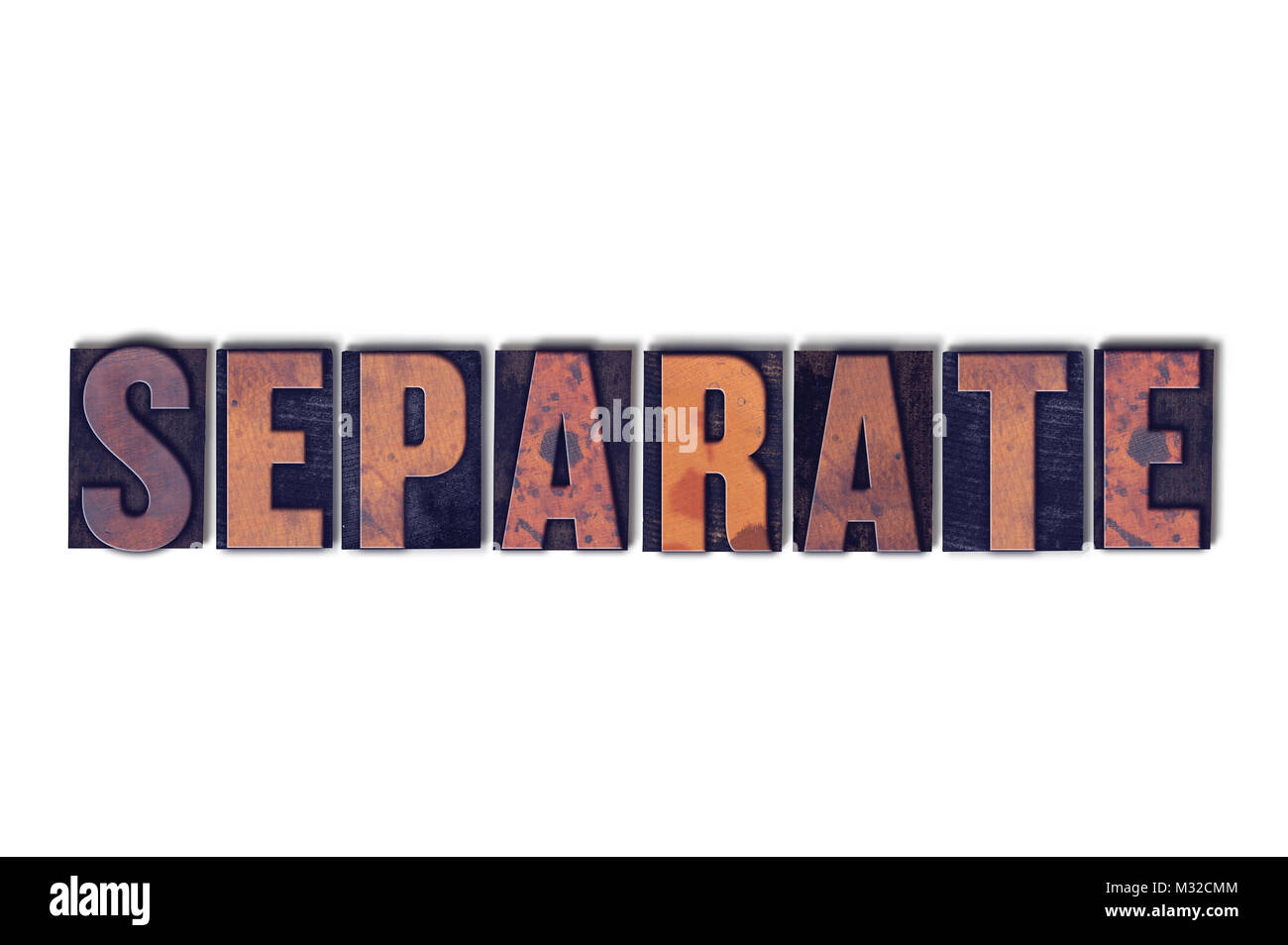 The word Separate concept and theme written in vintage wooden ...