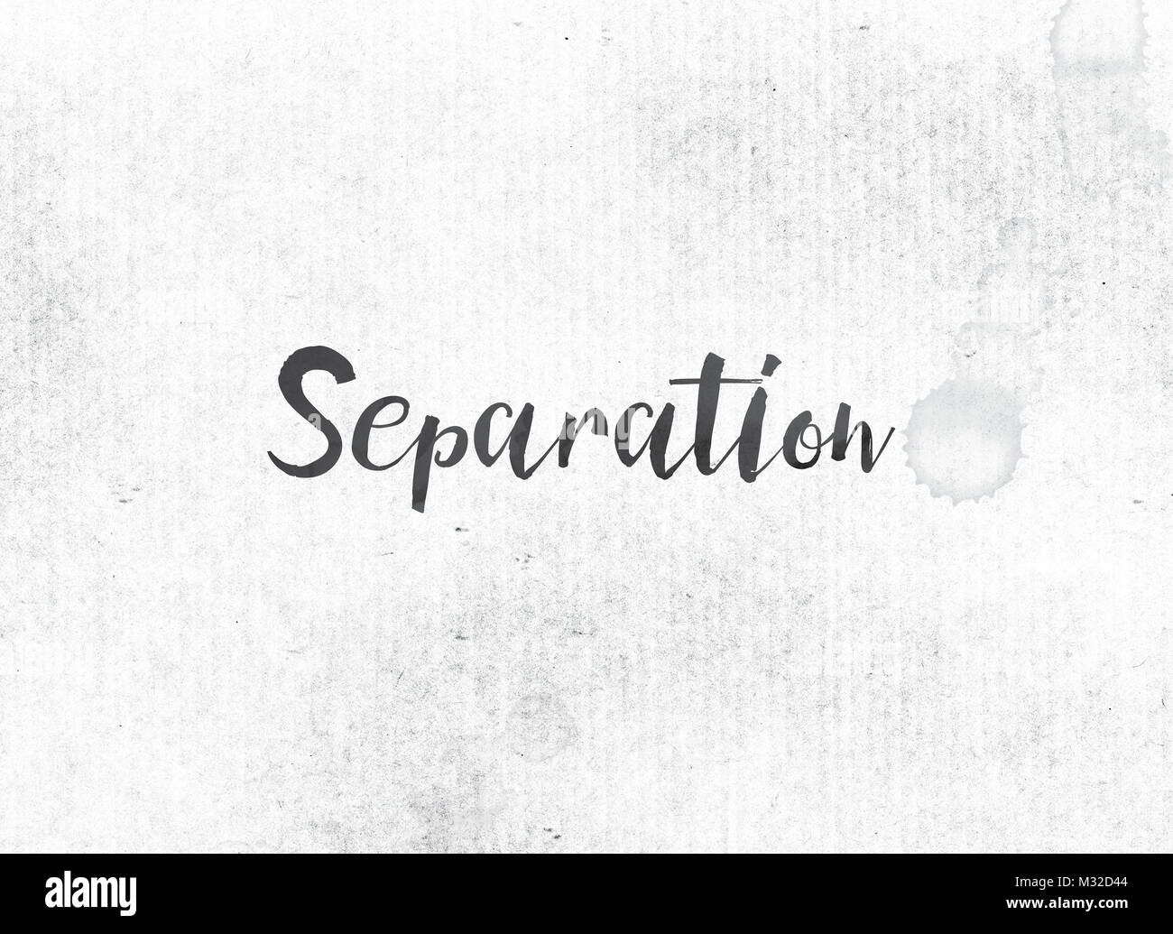 The word Separation concept and theme painted in black ink on a ...