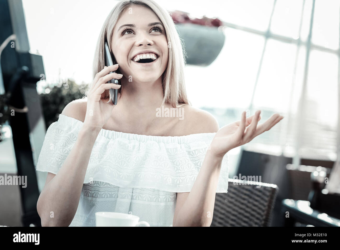 Happy excited woman hi-res stock photography and images - Alamy