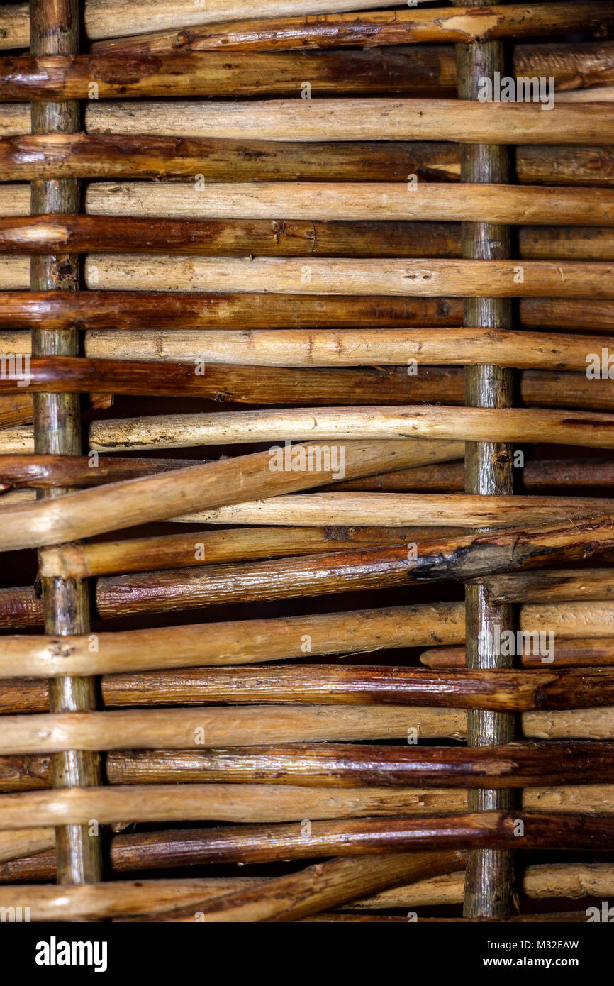 Abstract background texture woven of willow twigs Stock Photo - Alamy