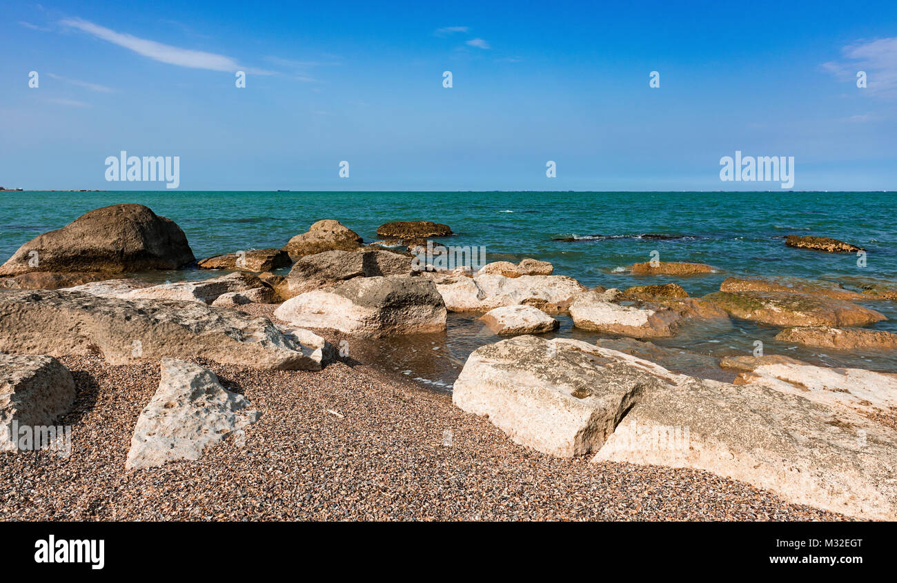 Seaside, empty beach Stock Photo - Alamy