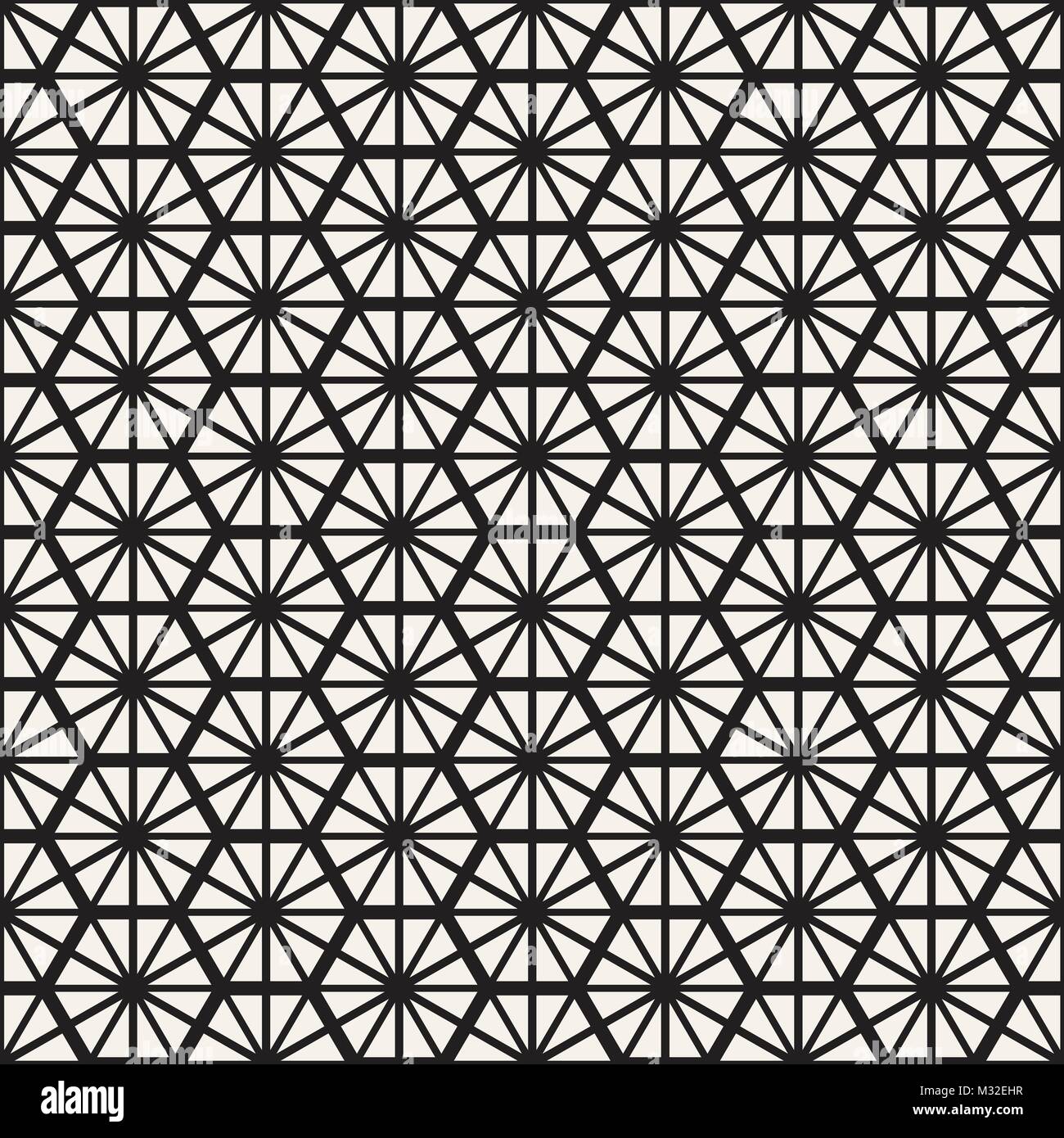 Vector seamless lattice pattern. Modern stylish texture with monochrome ...
