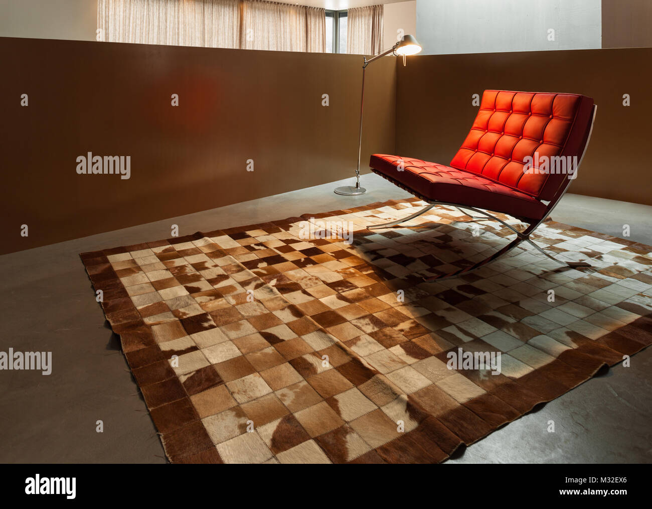 Leather chair interior design hi-res stock photography and images - Alamy