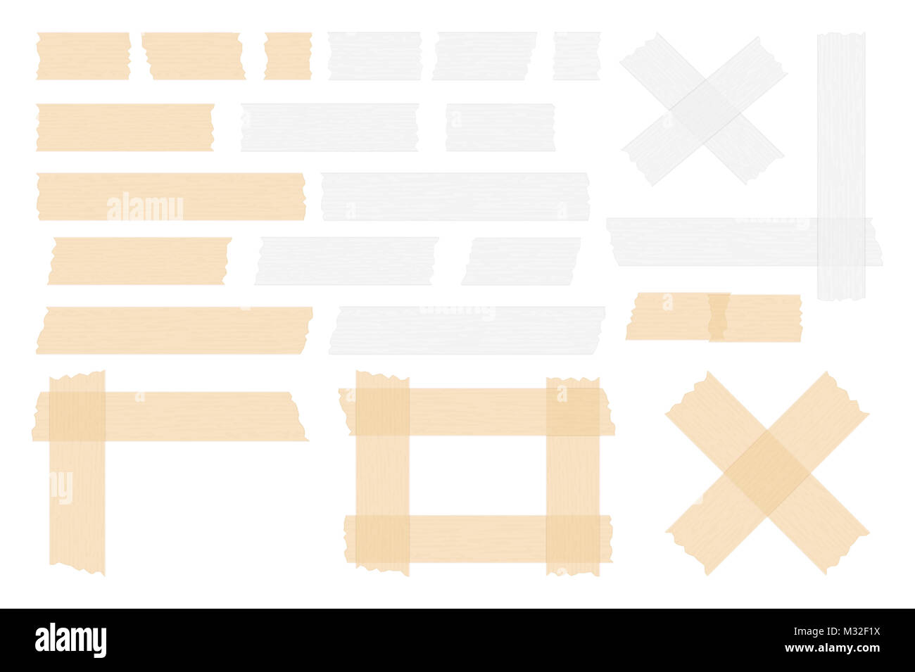 Pieces of transparent adhesive tape, sticky tape, vector eps10 ...