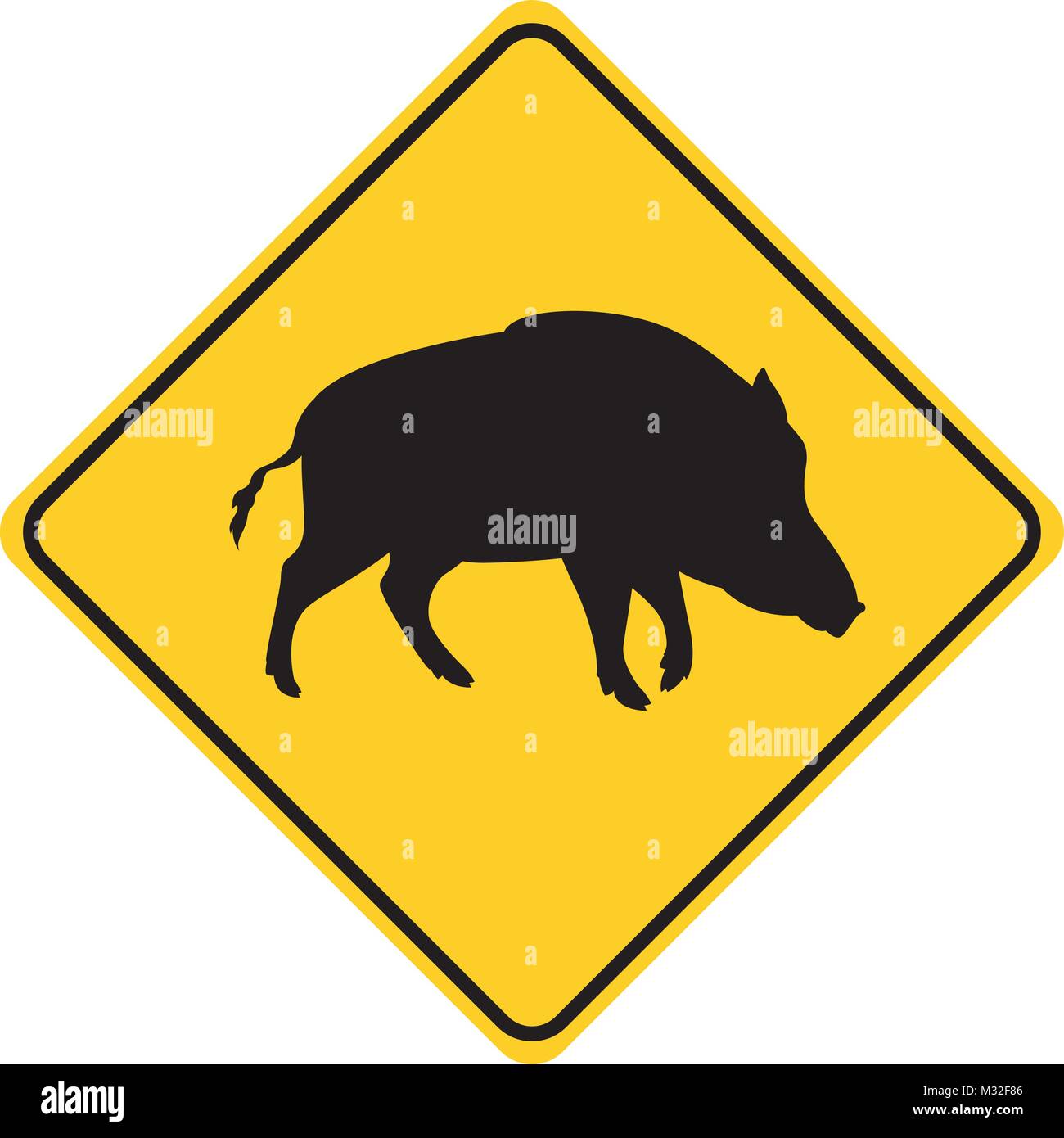 Boar road sign Stock Vector Images - Alamy
