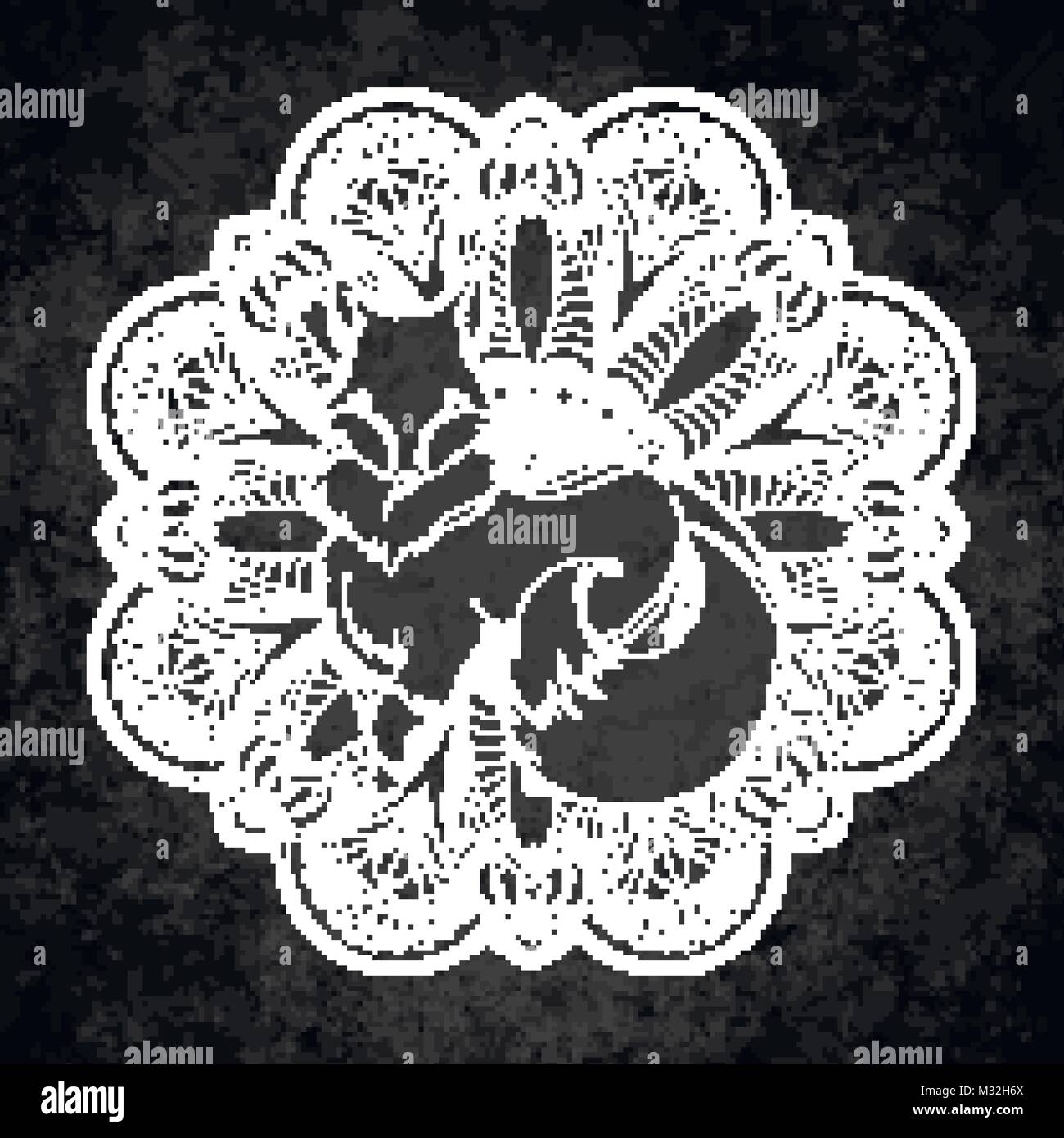 Vector image of a cute fox design isolated on a white background Stock ...