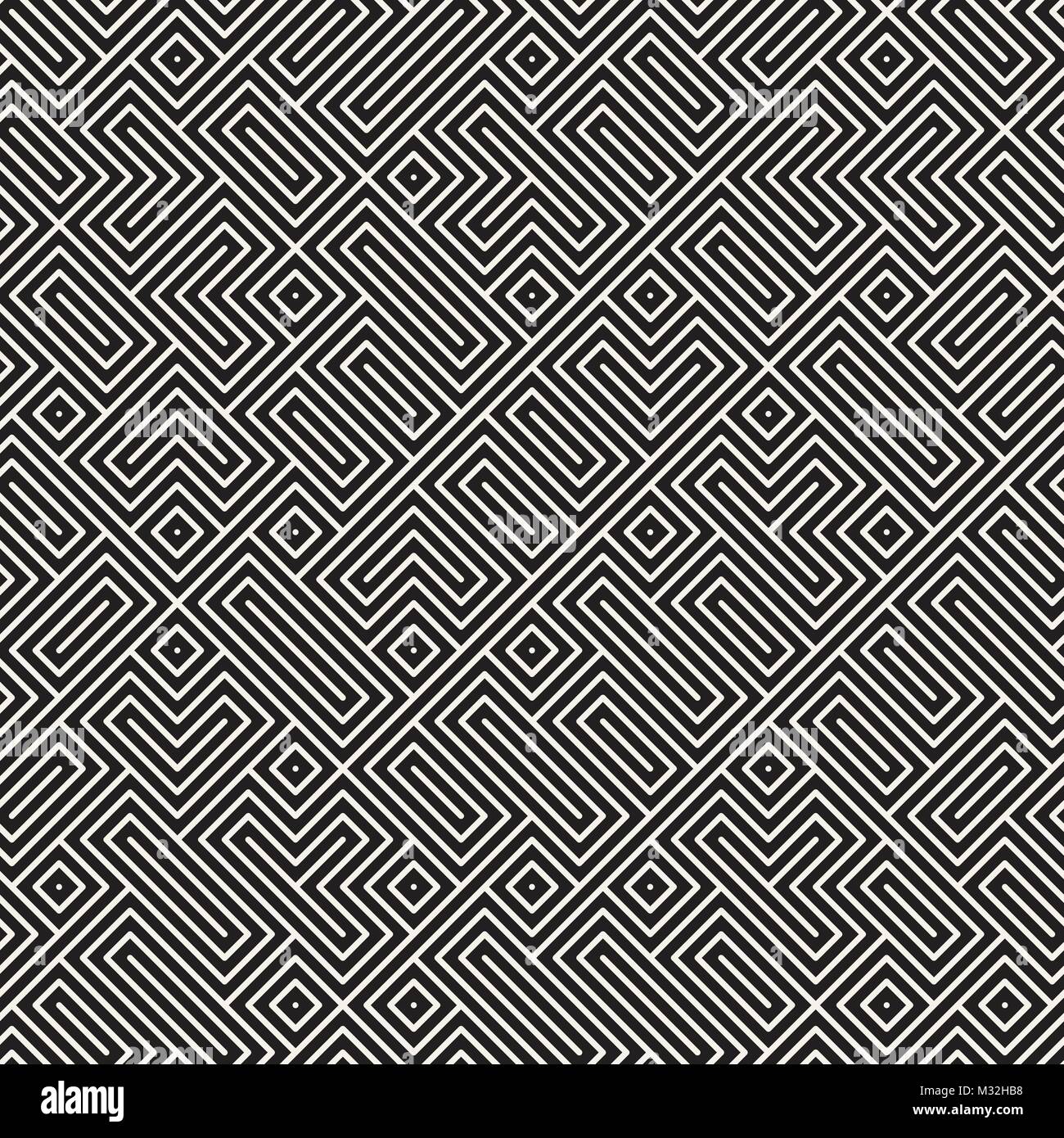 Vector seamless lattice pattern. Modern stylish texture with monochrome ...