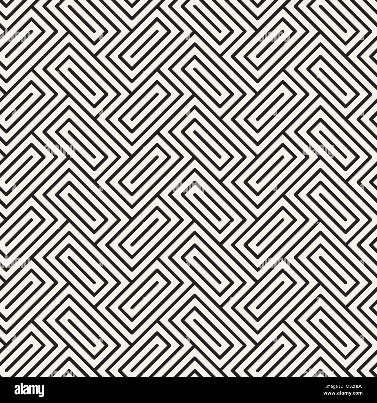 Vector seamless lattice pattern. Modern stylish texture with monochrome ...