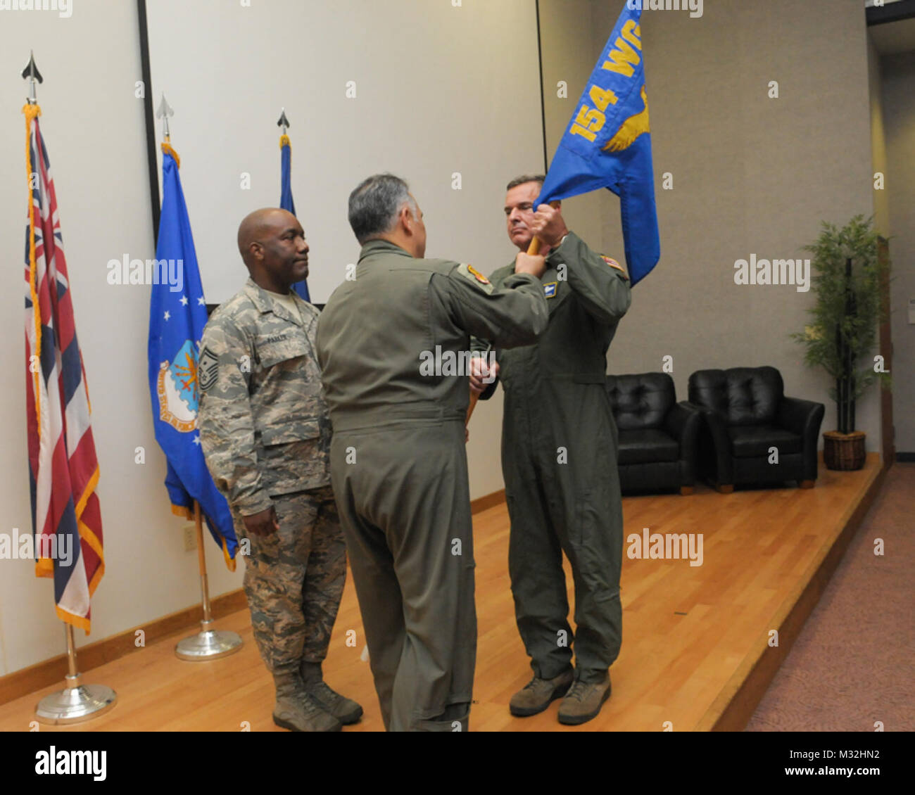 U.S. Air Force Brig. Gen. Braden Sakai passes the 154th Operations ...