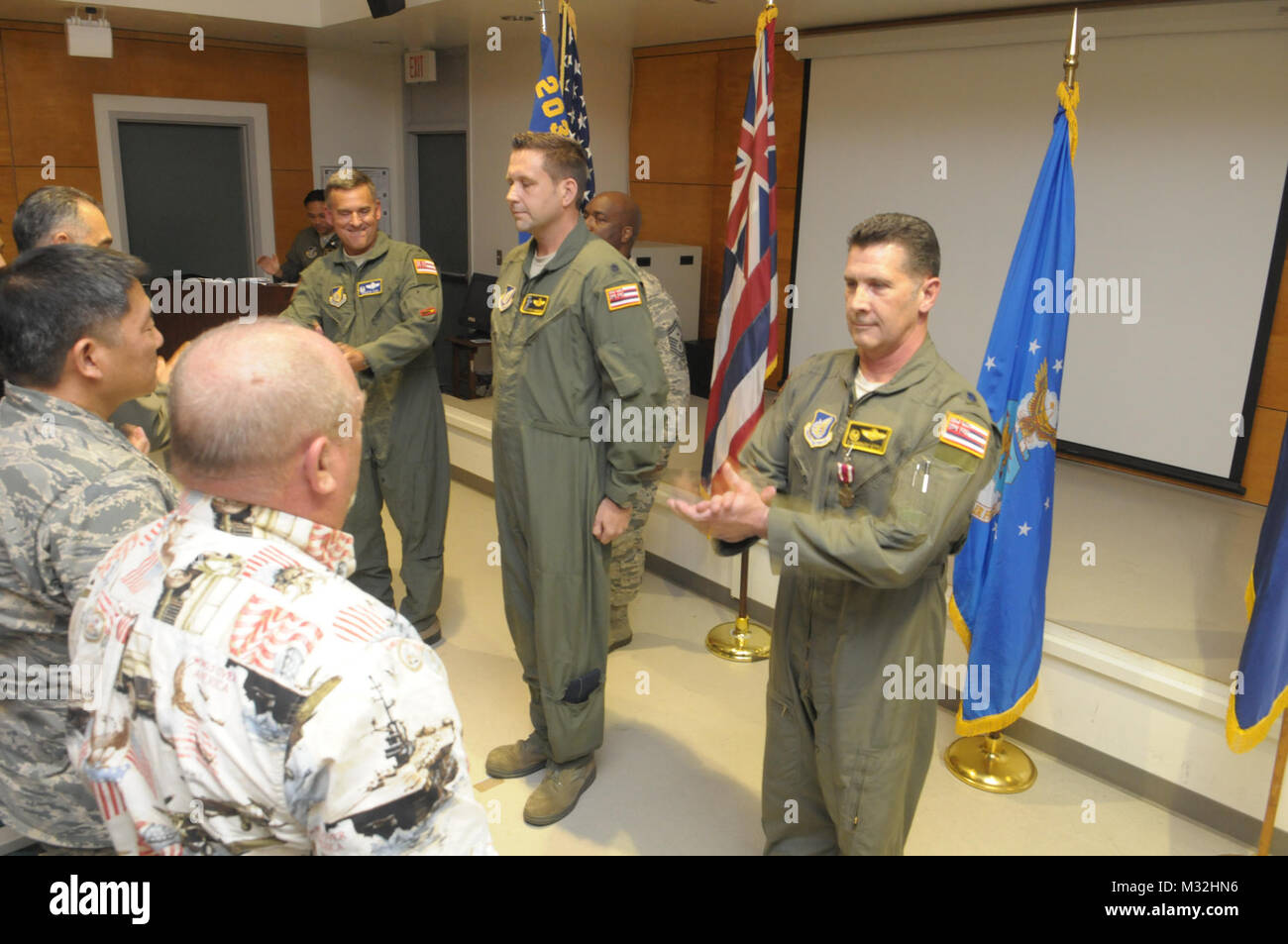 U.S. Air Force Lt. Col. Christopher Hagood is introduced as the new ...
