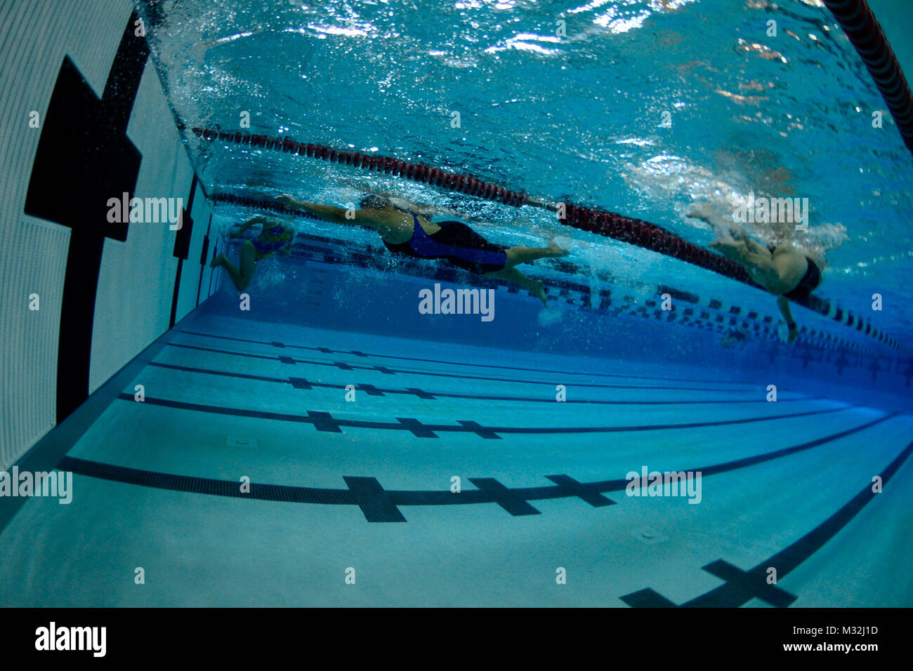 Air Force Trials swimming competitors race during the 2016 Air Force ...